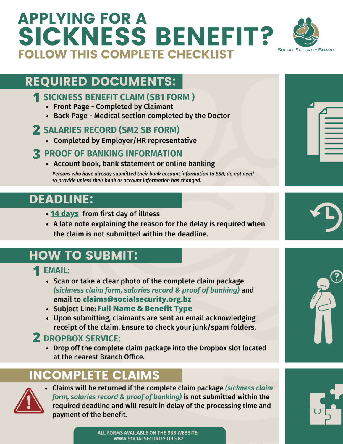 Short Term: Sickness Benefit - Social Security Board, Belize