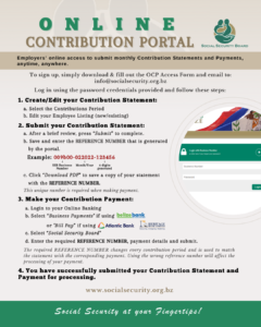 Contribution Due Dates - Social Security Board, Belize