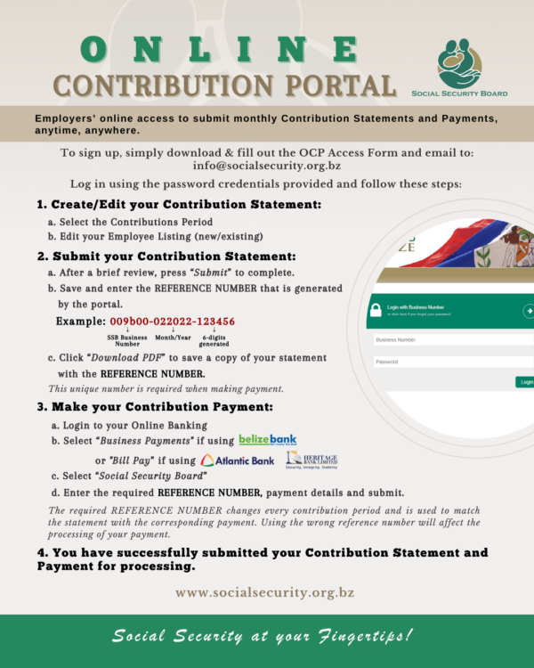 Contributions - Social Security Board, Belize
