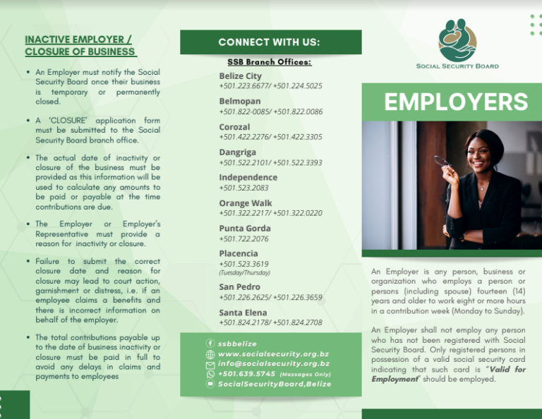 Contribution Due Dates - Social Security Board, Belize